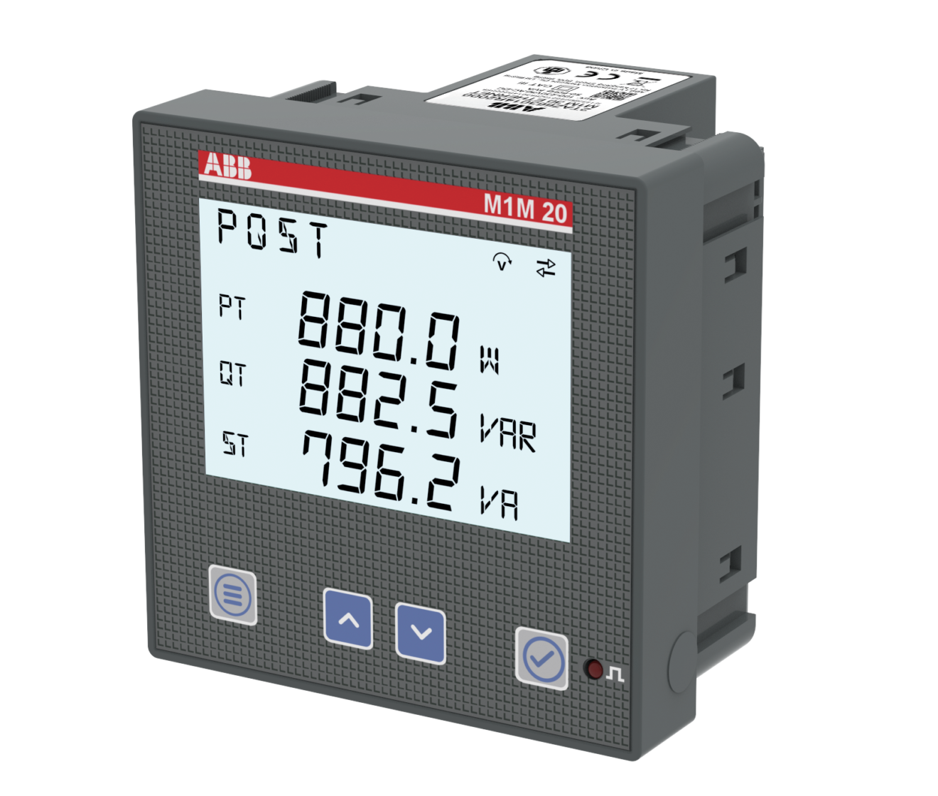 Đồng hồ đo đa năng ABB M1M 20 màn hình LCD class 1 THD Modbus RTU ...